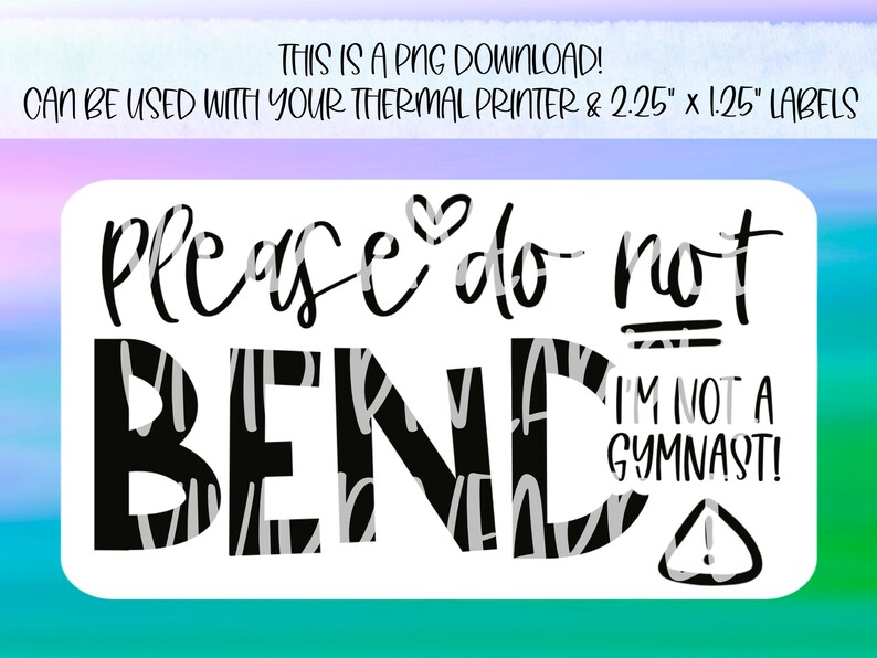PNG Sticker Download Please Do Not Bend Funny Sticker - Etsy