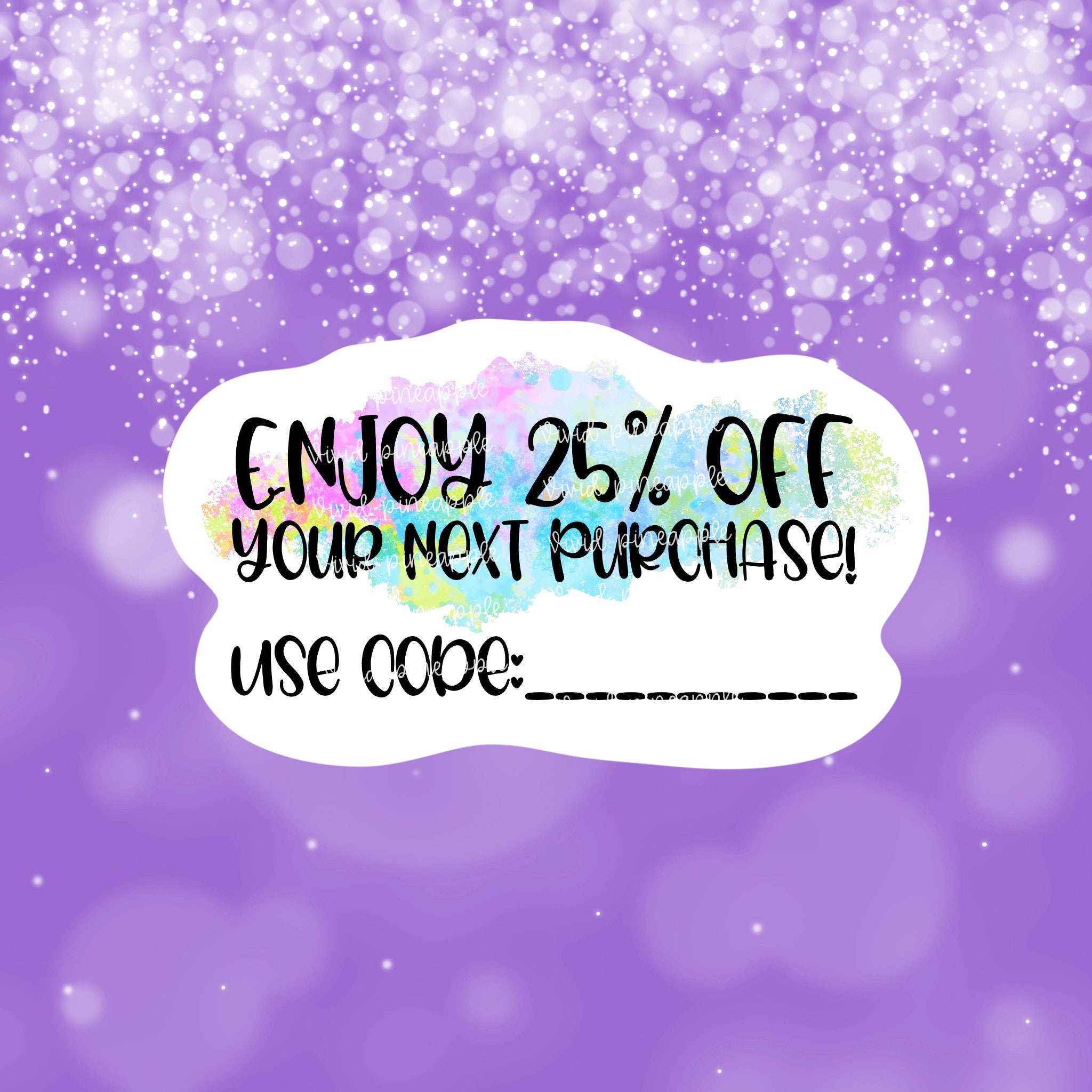 PNG Sticker Downloads Coupon Stickers Watercolor Stickers | Etsy