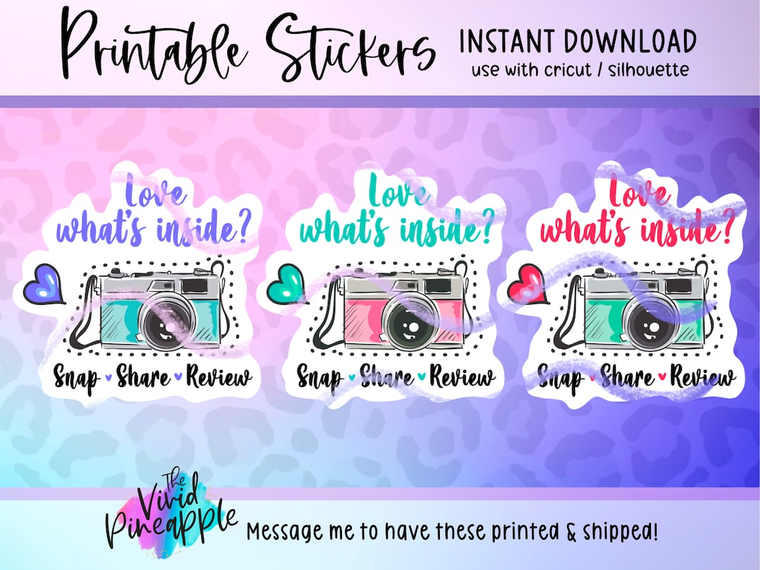 PNG Sticker Downloads - Love What’s Inside? Snap Review Share Stickers ...