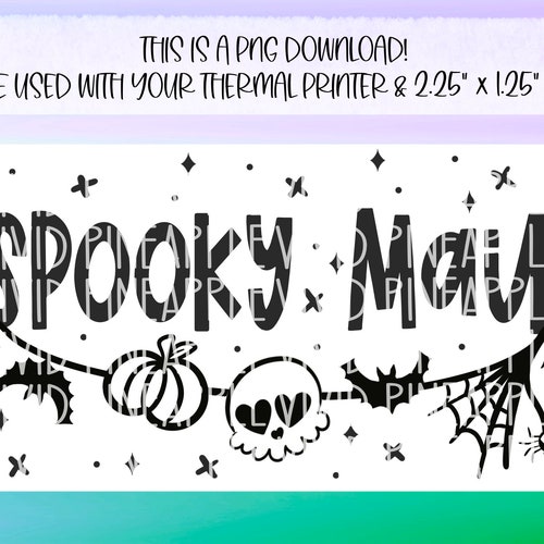 PNG Sticker Download Spooky Mail Halloween Small Business - Etsy