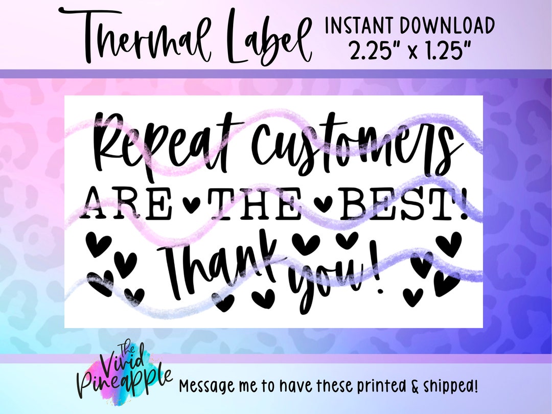 PNG Sticker Download - Repeat Customers Are the Best - Thank You ...