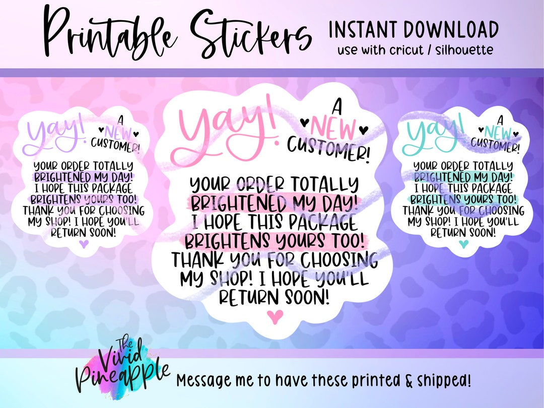 PNG Sticker Download - Yay! A New Customer! - Thank You Small Business ...
