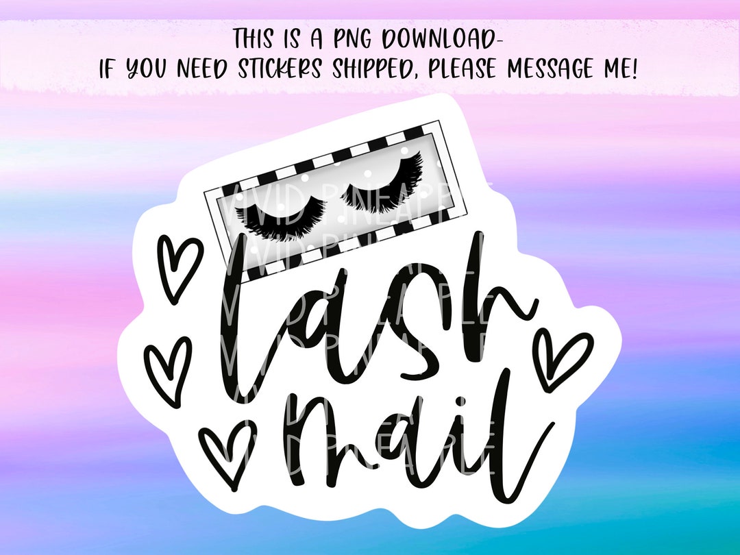 PNG Sticker Download Lash Mail Sticker Lash Shop Lash Business Lash ...