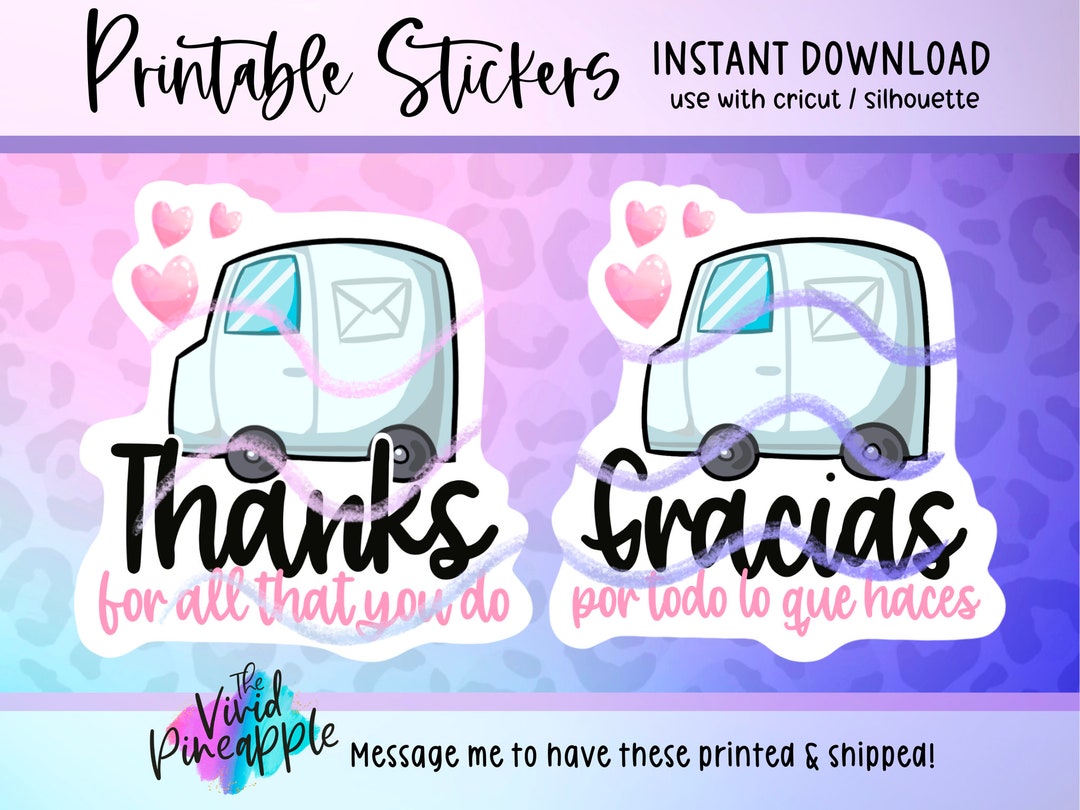 PNG Sticker Downloads - USPS Thank You Sticker - Gracias Por Todo Lo ...