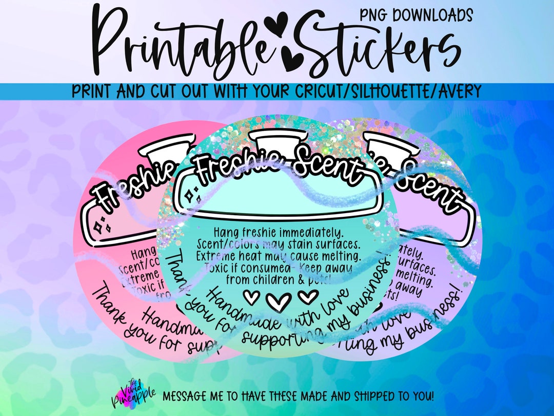 PNG Sticker Downloads - Freshie Scent & Care Instructions - Small ...