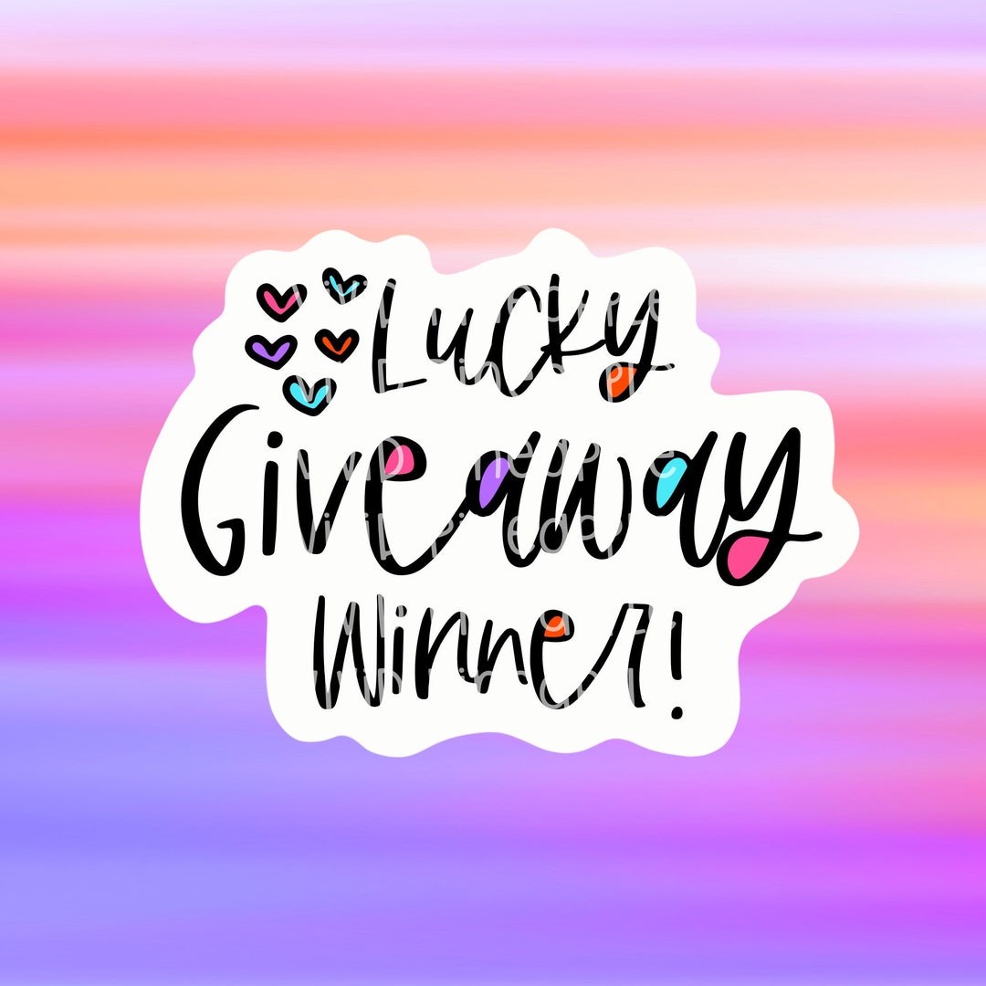 PNG Sticker Download - Lucky Giveaway Winner - Small Business Sticker ...