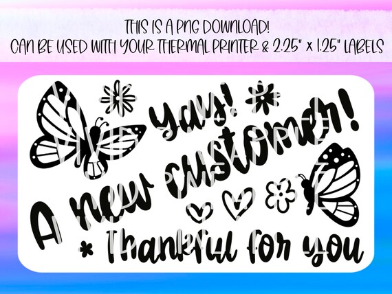 PNG Sticker Download Yay A New Customer Thankful for You - Etsy