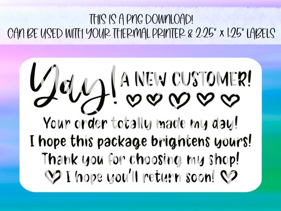 PNG Sticker Download Yay New Customer Made My Day - Etsy