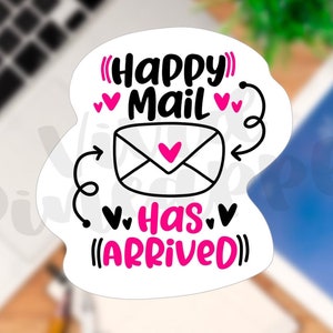 Automatic Download - Happy Mail Has Arrived - Sticker File - Etsy