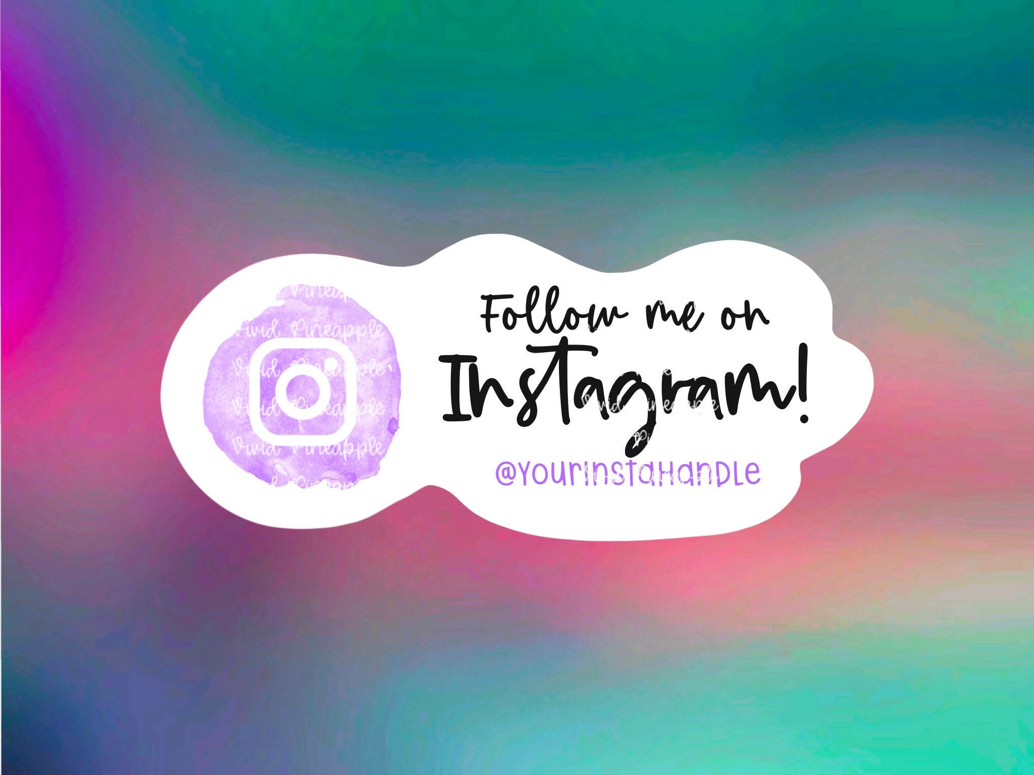 Personalized Download Follow Me/us on Instagram - Etsy UK