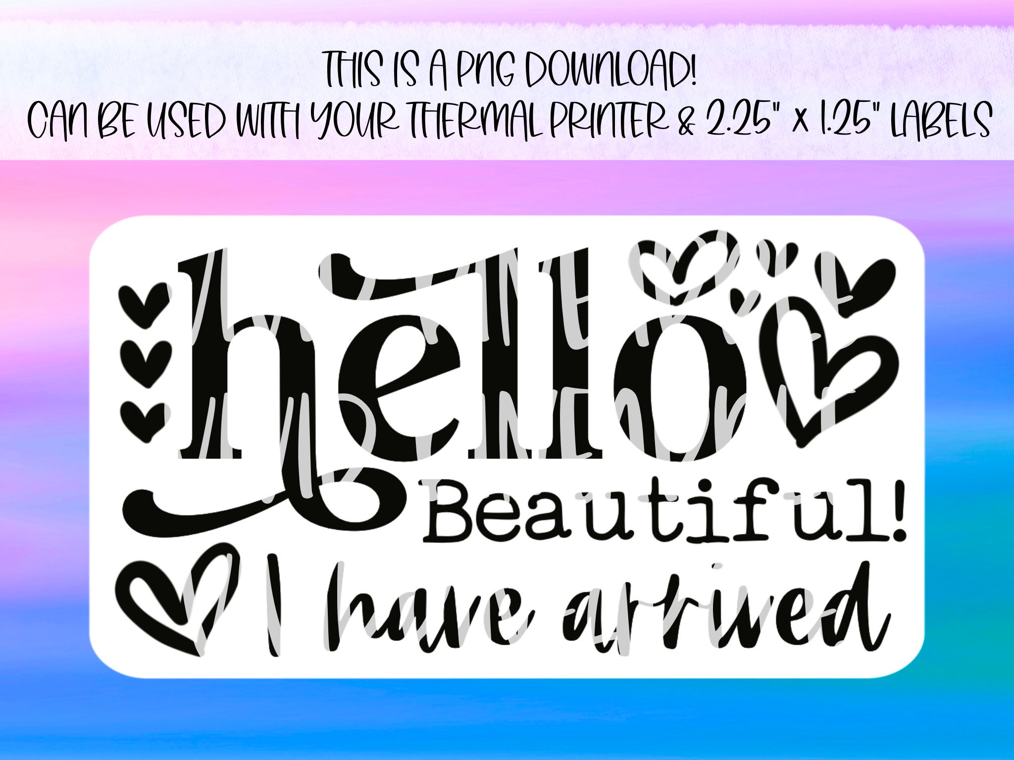 PNG Sticker Download Hello Beautiful / Gorgeous I Have - Etsy