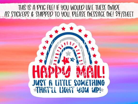 PNG Sticker Download Independence Day Happy Mail 4th of - Etsy