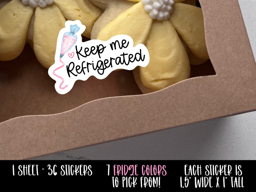 36 Stickers per Sheet - Keep Me Refrigerated Stickers * 7 Different ...
