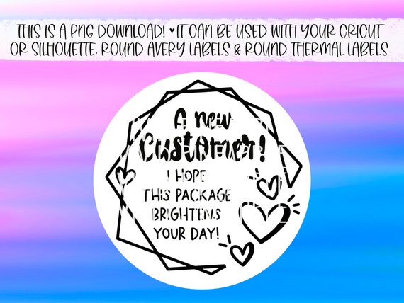 PNG Sticker Download A New Customer Thermal Printer Label - Etsy