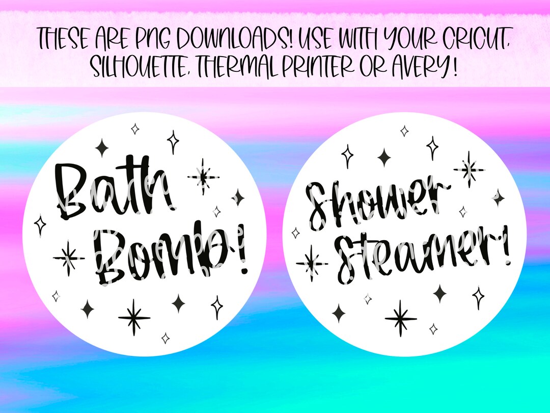 Thermal PNG Sticker Download Bath Bomb & Shower Steamer Thermal Printer ...
