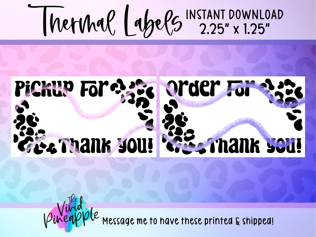 PNG Sticker Download - Pickup for - Order for - Animal Print - Thermal ...