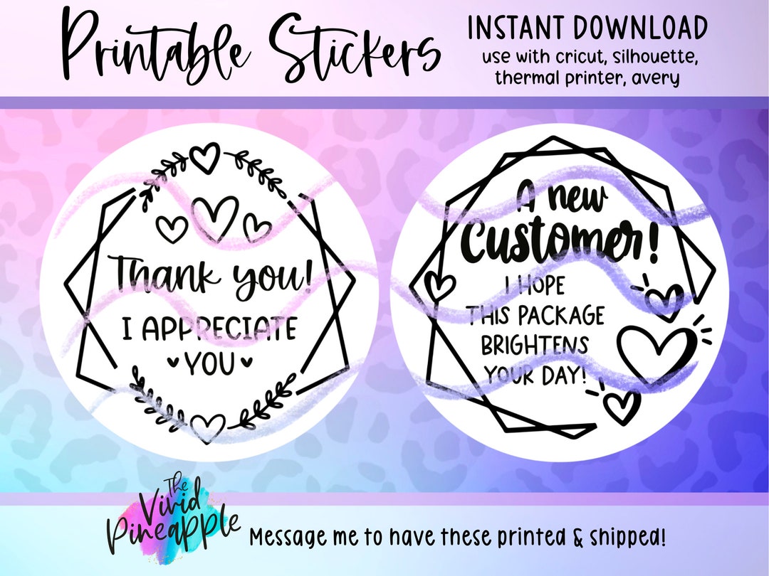 PNG Sticker Download - A New Customer - Thank You - Thermal Printer ...