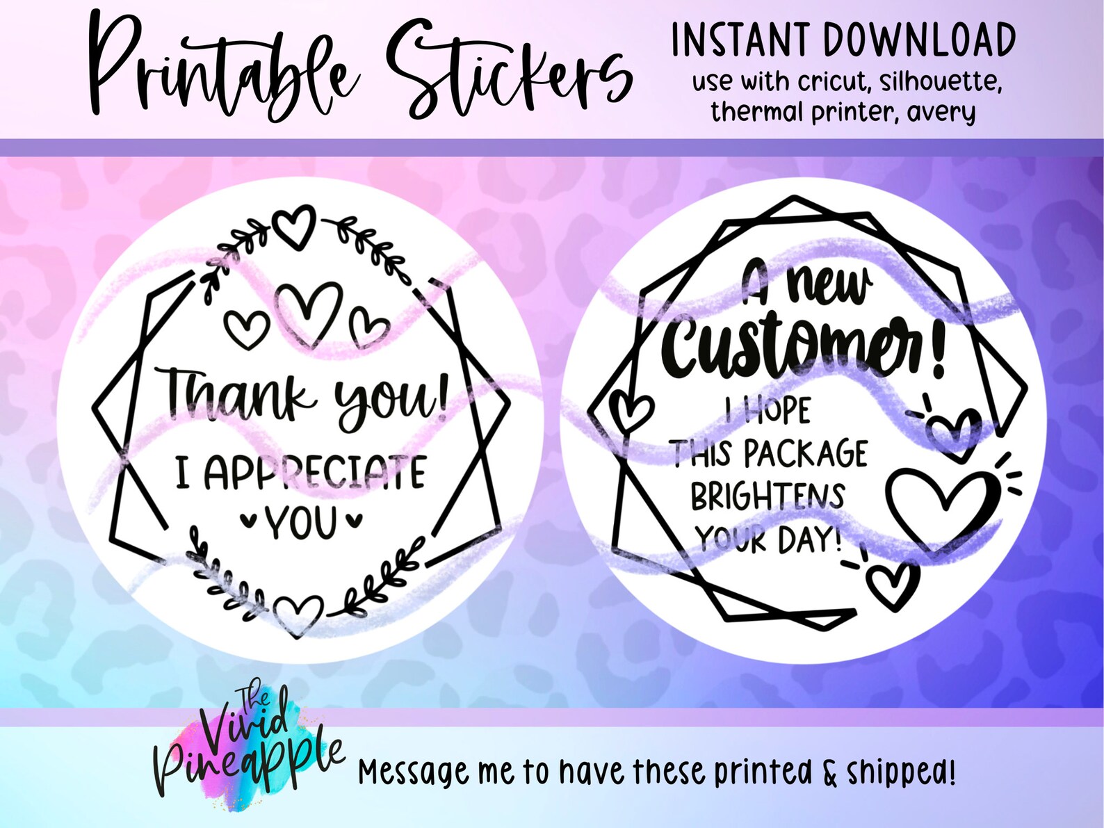 PNG Sticker Download A New Customer Thank You Thermal Printer Label ...