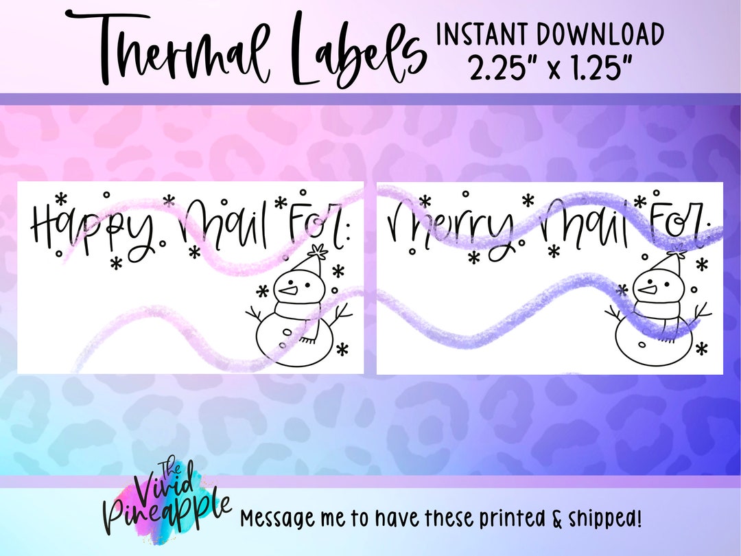 PNG Sticker Downloads - Merry/happy Mail for - Winter Christmas Snowman ...