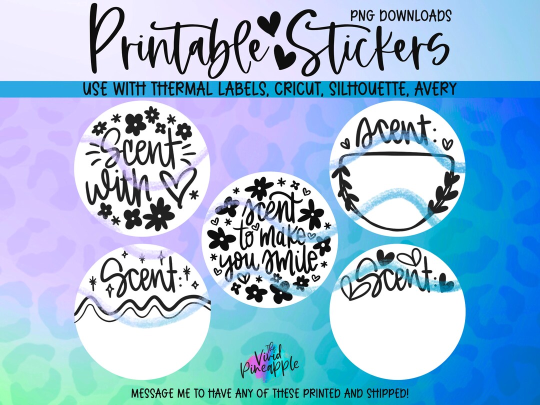 PNG Sticker Downloads - Scent Label Stickers - Small Business Stickers ...
