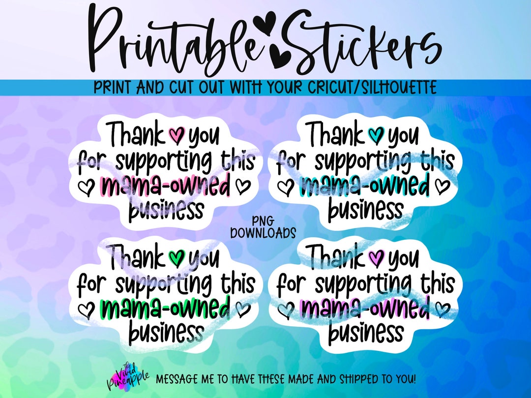PNG Downloads - Thank You Stickers - Mama Owned Stickers - Small Shop ...