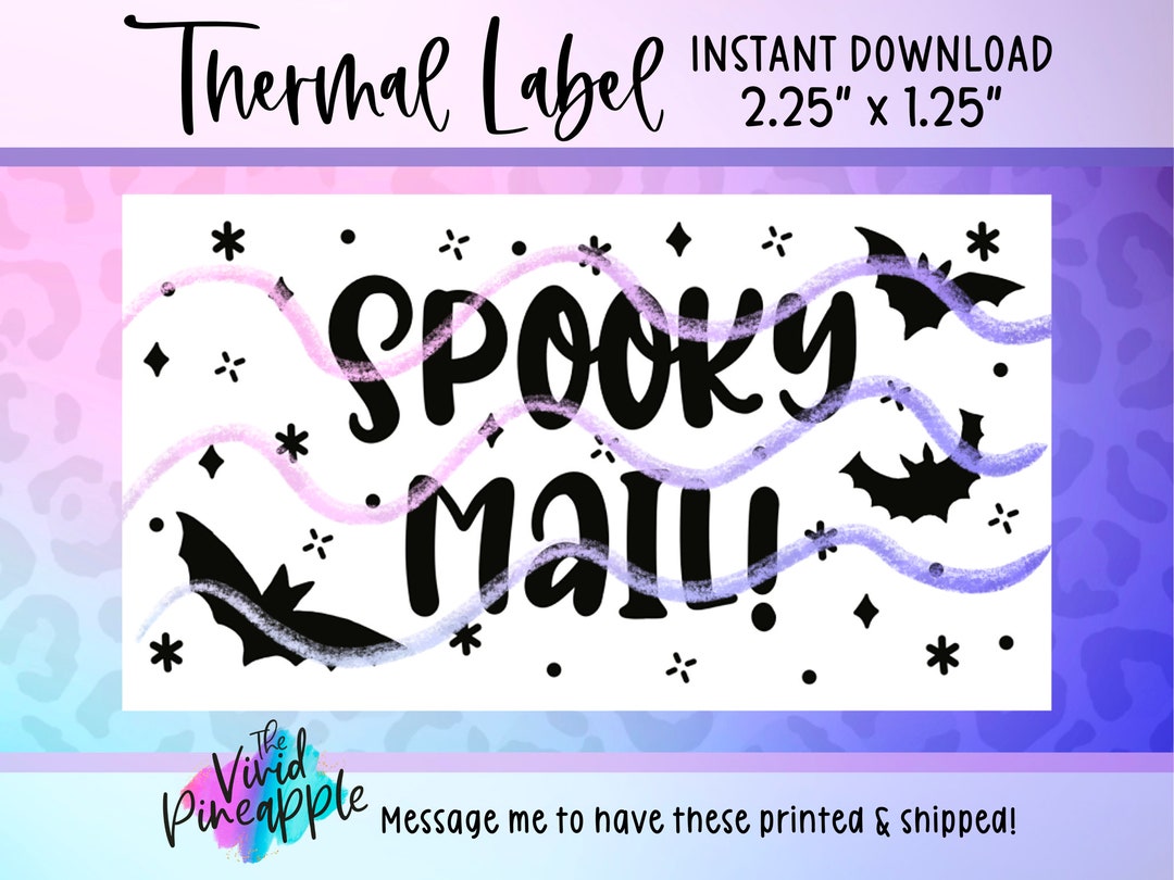 PNG Sticker Download - Spooky Mail - Halloween Small Business Sticker ...