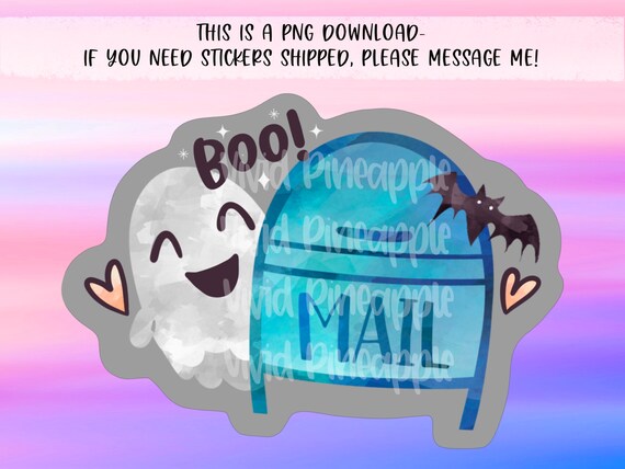 PNG Sticker Download BOO Mail Halloween Sticker Sticker - Etsy