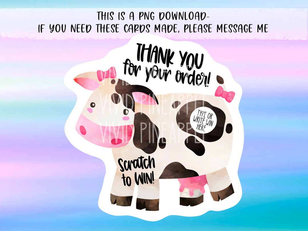 PNG Download - Scratch & Win Card Design - Cow - Scratch off Cards ...