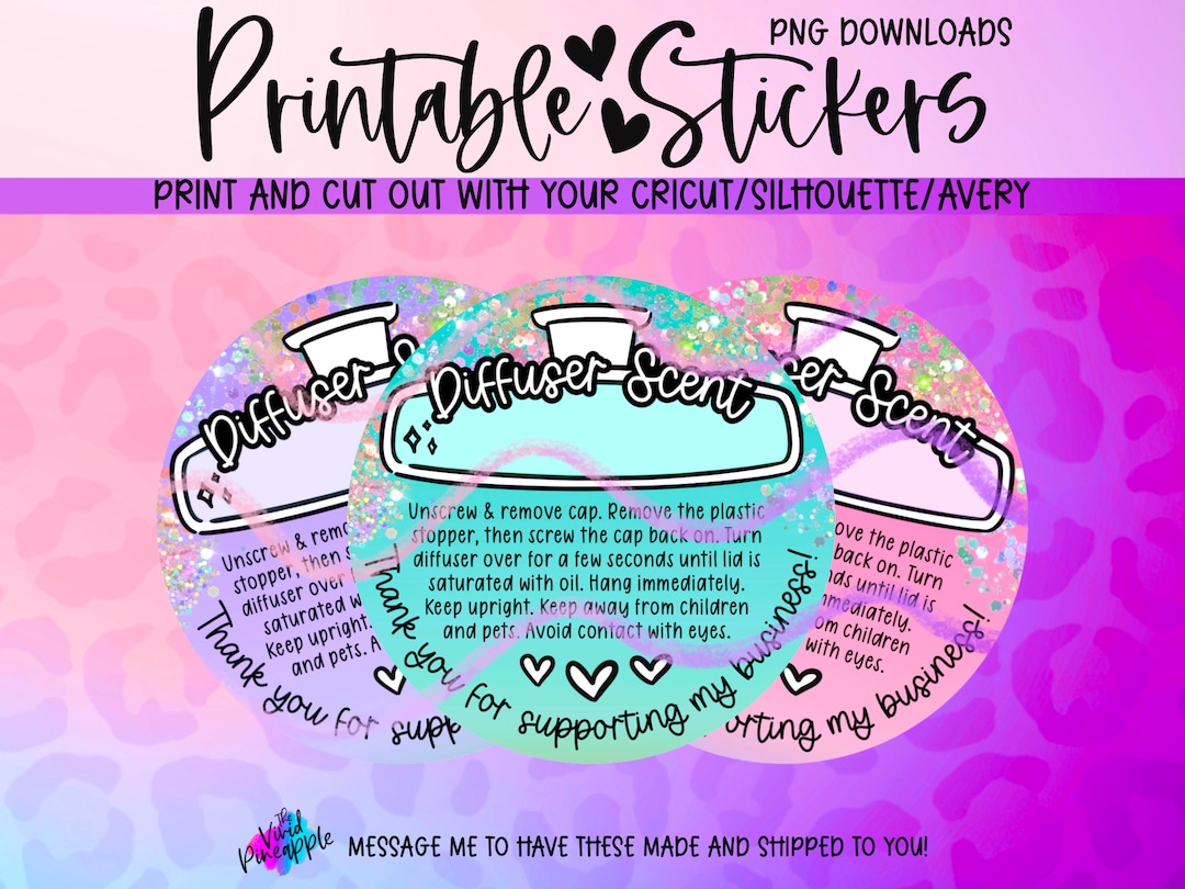 PNG Sticker Downloads - Car Diffuser Care Instructions - Small Business ...