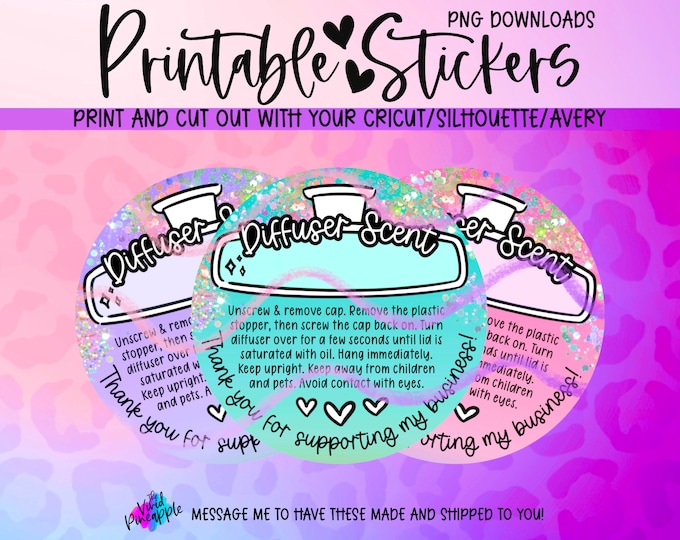 PNG Sticker Downloads - Car Diffuser Care Instructions - Small Business ...
