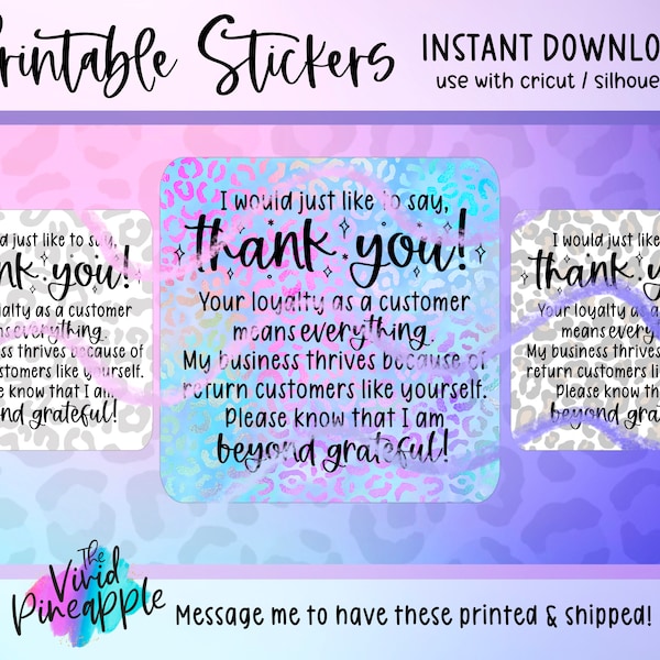 Customer Thank You - Etsy