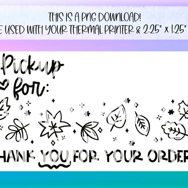 Pickup Label Template - Etsy