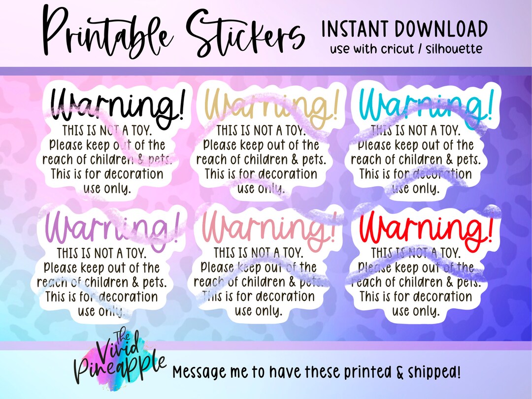PNG Sticker Downloads - Warning Choking Hazard Stickers - Not A Toy ...