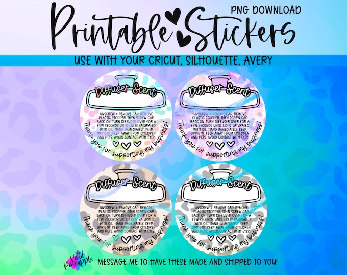 PNG Sticker Downloads - Car Diffuser Care Instructions - Small Business ...