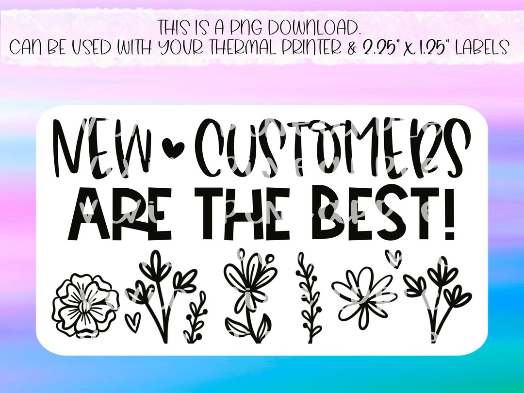 PNG Sticker Download New Customers Are the Best Thank You - Etsy
