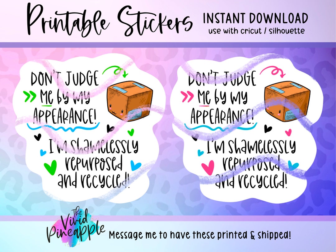 PNG Sticker Downloads Repurposed & Recycled Mail Stickers Small ...