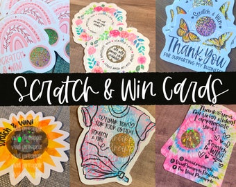Custom Scratch and Win Cards - Etsy