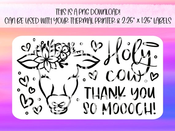 Home Décor Home & Living Thank You So MOOOCH for your order Thermal ...