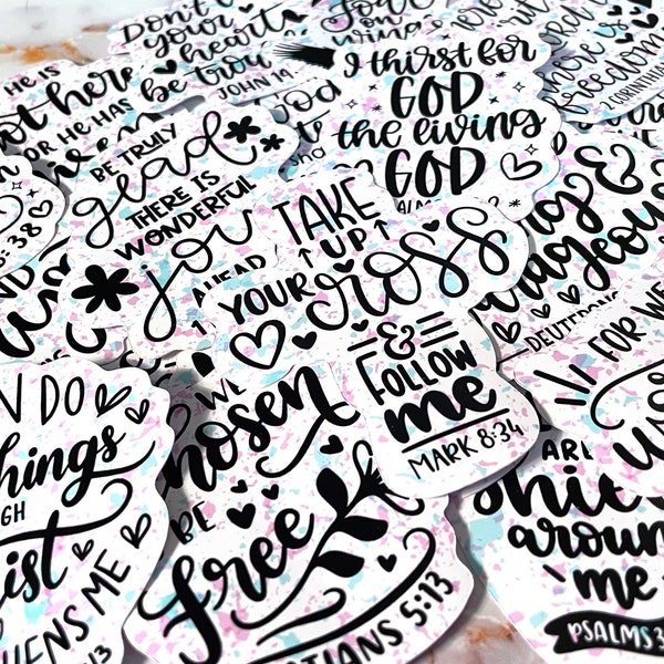 Scripture Stickers Holy Bible - Etsy