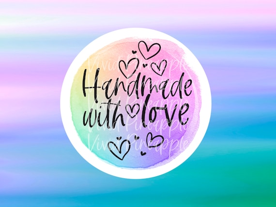 Handmade with Love Small Business Sticker Small Shop | Etsy