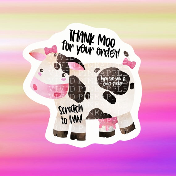 PNG Download Scratch & Win Card Design Cow Scratch Off | Etsy