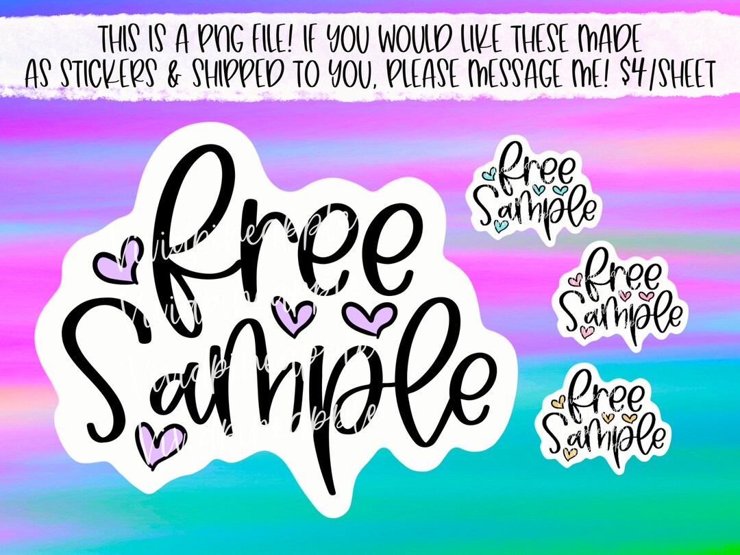 PNG Sticker Download Free Sample Sticker Free Gift Sample freebies ...