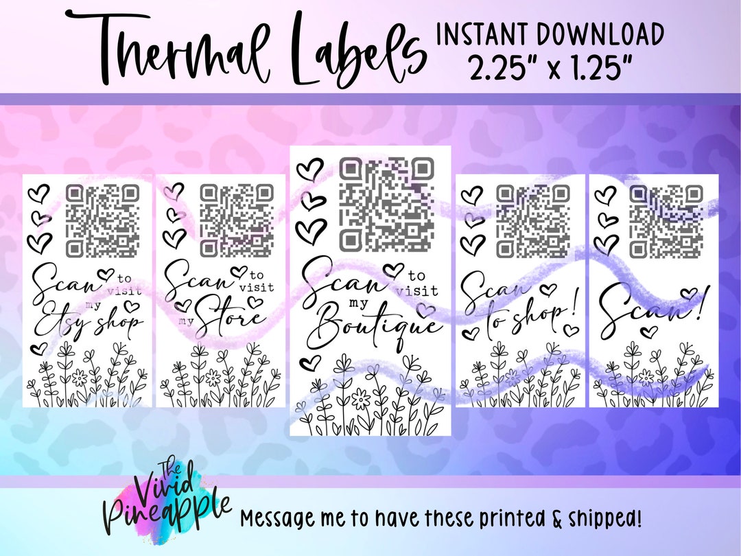 5 Thermal PNG Downloads - Scan to Visit My Etsy Shop Boutique Store ...