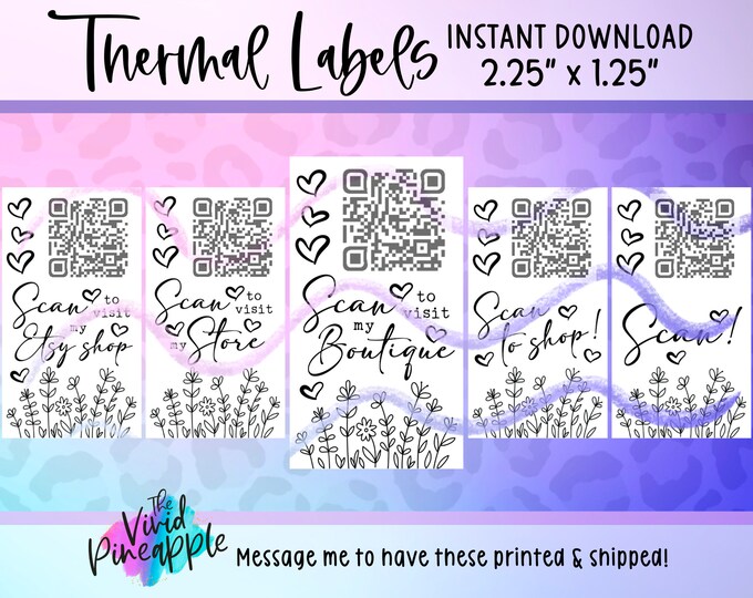 5 Thermal PNG Downloads - Scan to Visit My Etsy Shop Boutique Store ...