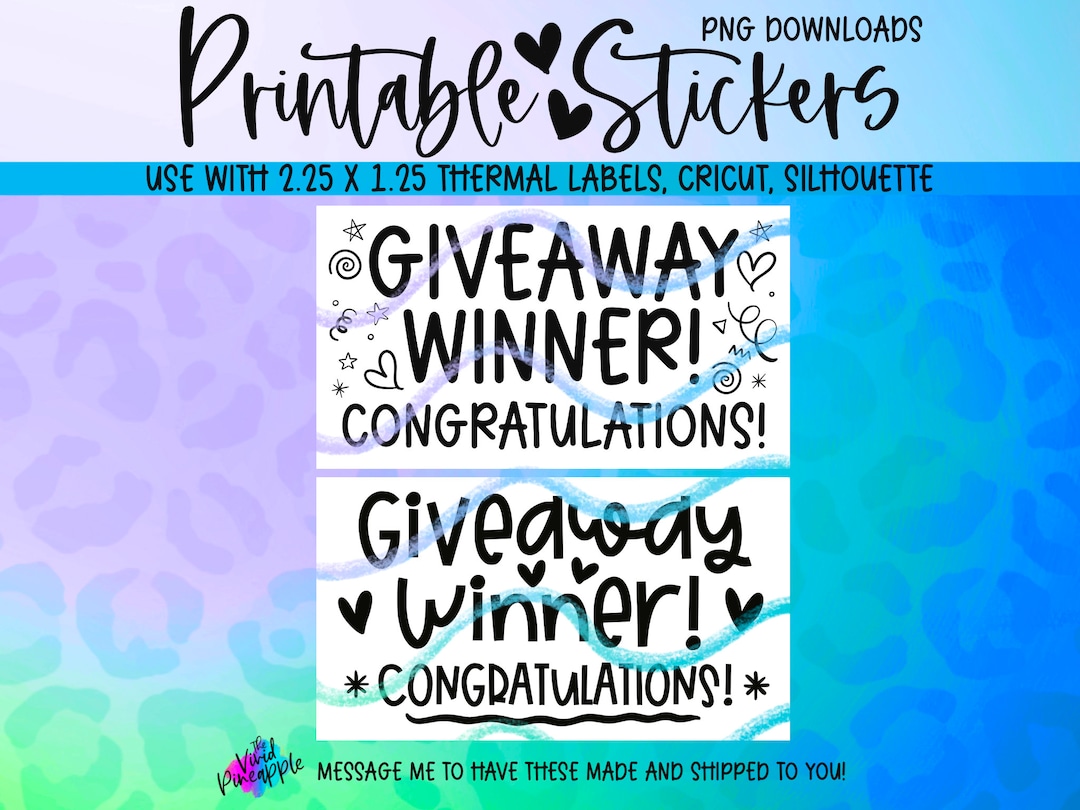 PNG Sticker Download - Giveaway Winner! Congratulations! -thermal ...