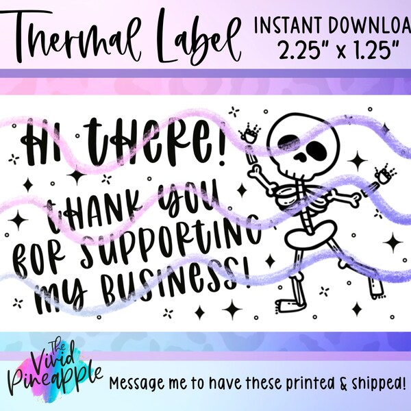 Skeleton Thank You - Etsy