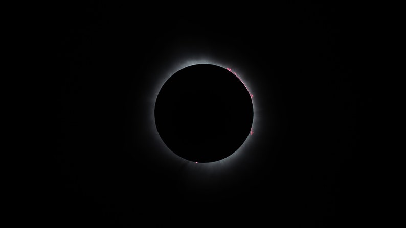 Solar Eclipse 2024 Photo Print Total Eclipse With Solar Flares - Etsy