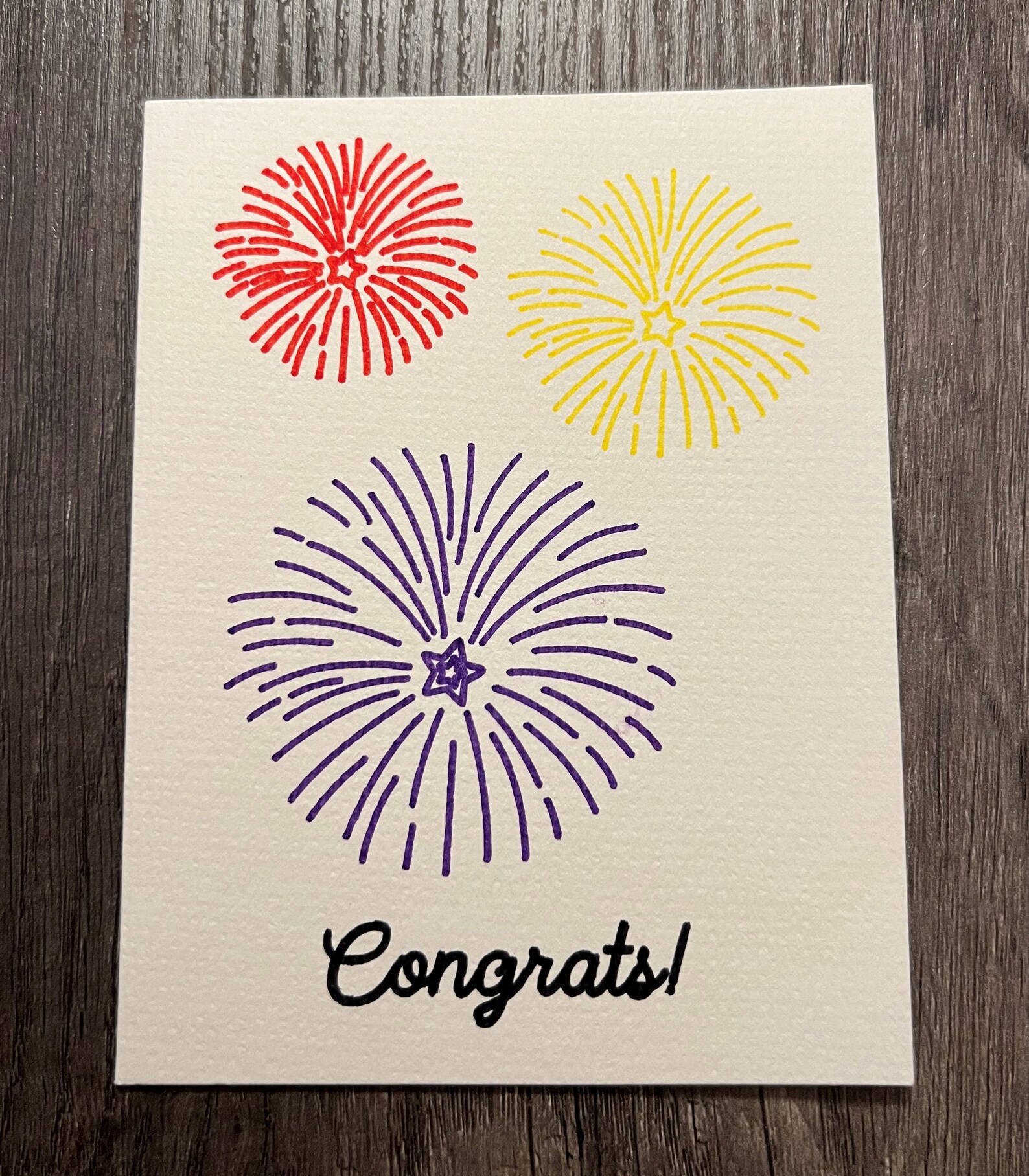 July 4th Card Watercolor (blank) - Etsy