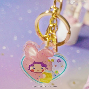 JUNGKOOK Keychain / Bts Acrylic Key Ring Bunny Kookie for Planner and ...