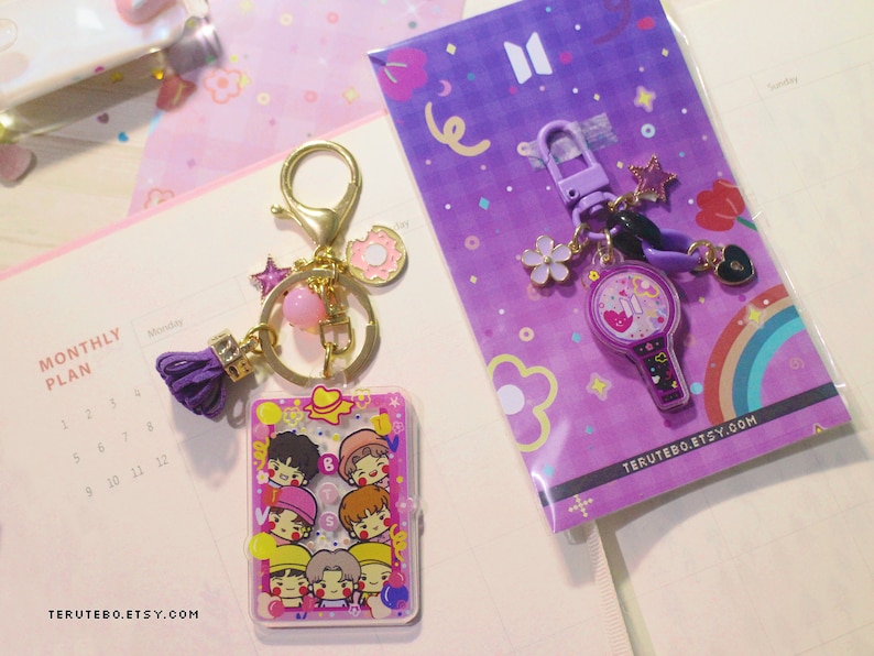 BTS Keychains Butter BTS Keychain Group Festa / Chibi | Etsy